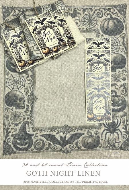 30 count Goth Night Linen by The Primitive Hare – The Southern Needle